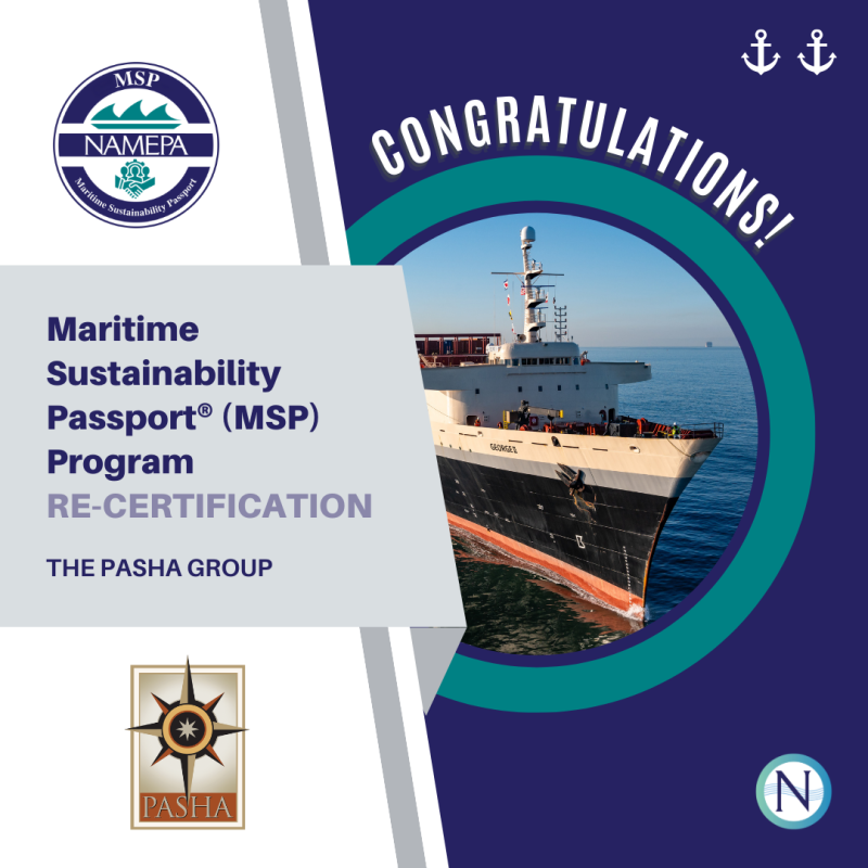 The Pasha Group Recognized by NAMEPA for Exemplary ESG Practices Awarded the Maritime ...